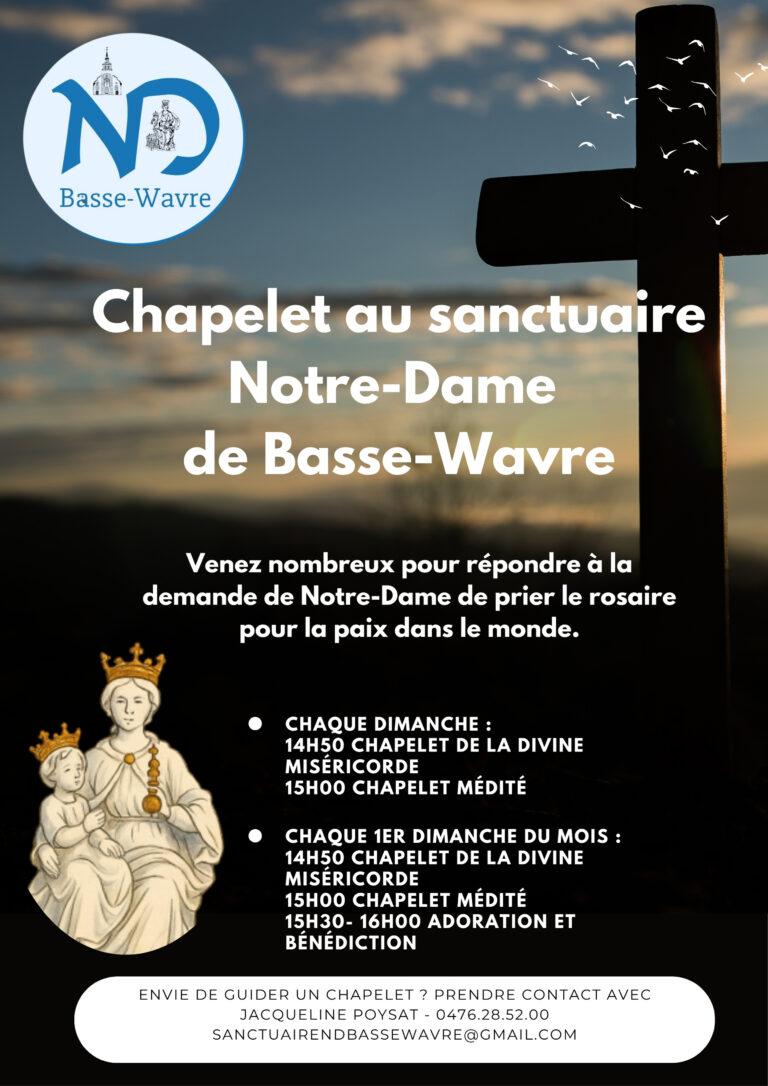 Chapelet au sanctuaire – Notre-Dame de Basse-Wavre